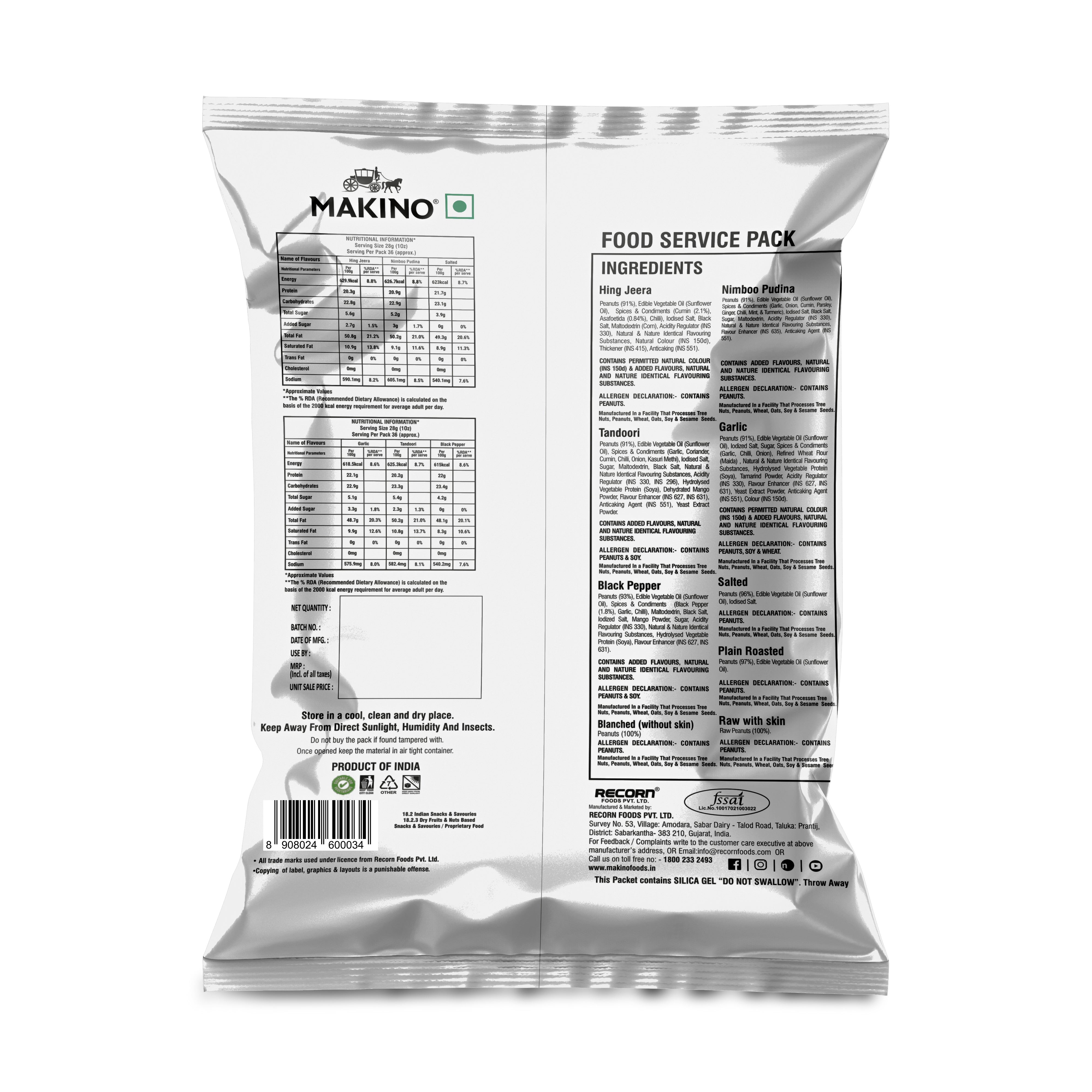 Makino Brand - Raw Peanuts | 1kg | Premium Moongfali | Jumbo Size | He ...