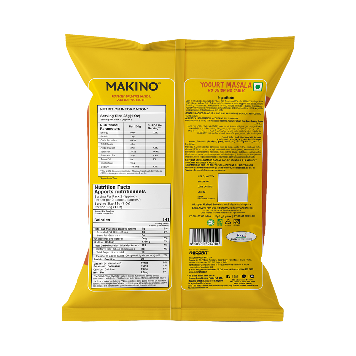 Makino Super Nachos Millets Yogurt Masala (60gm) (Pack of 6) – Makino E ...