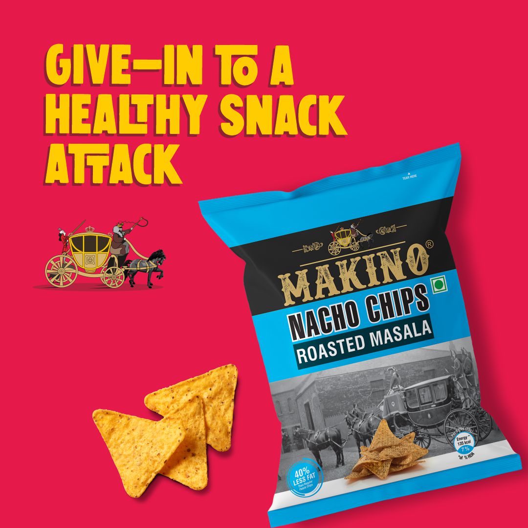 Makino Nacho Chips Roasted Masala 60 gm | Tortilla Chips | Pack of 40 ...