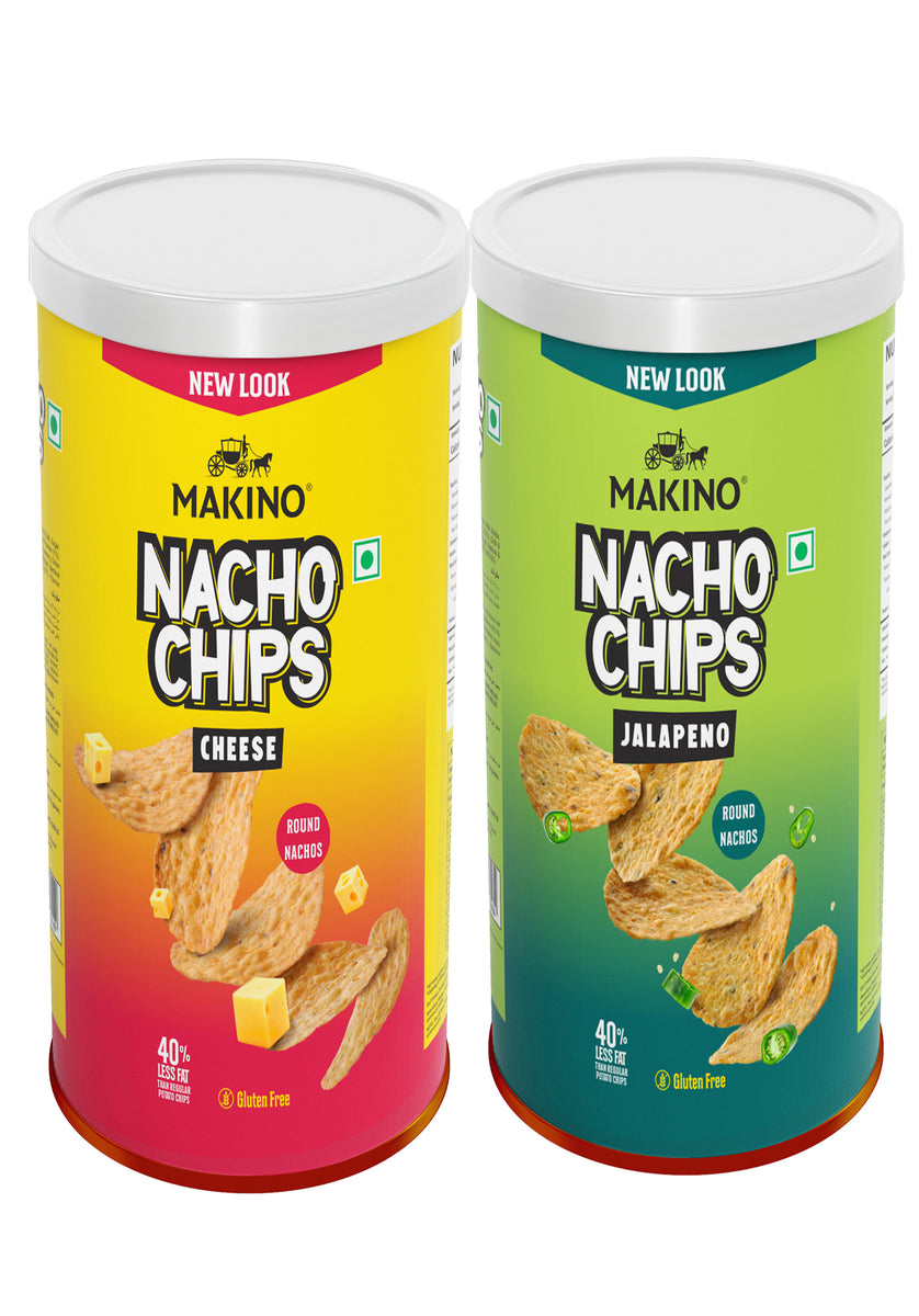 Makino Assorted Round & Stacked Nachos with Cheese, Jalapeno & Sweet ...