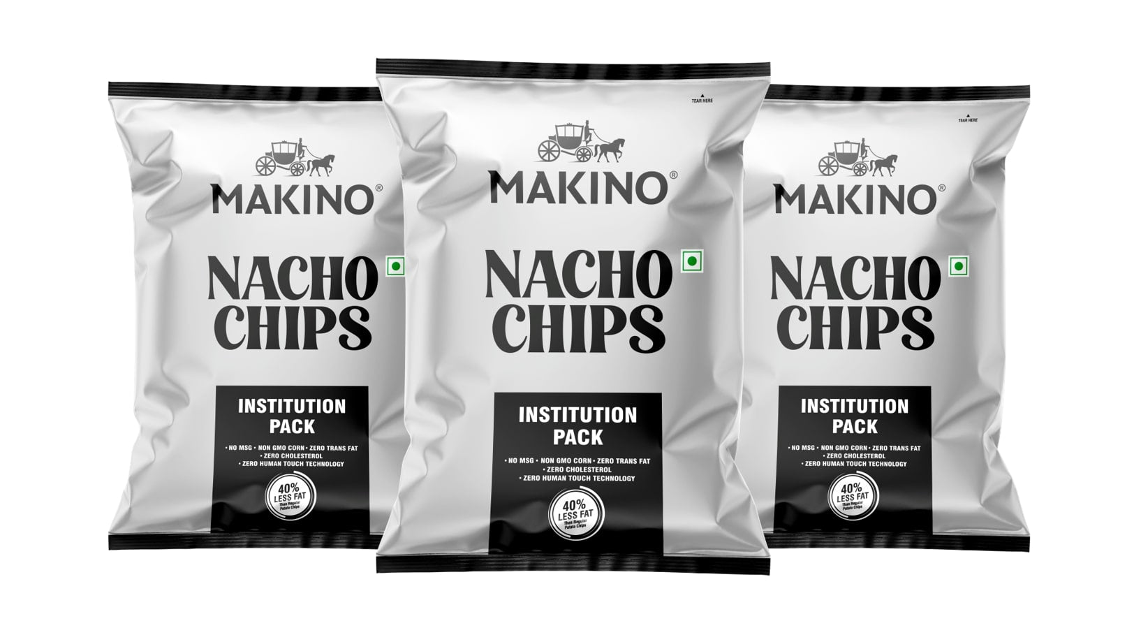 Makino Jalapeno Nacho Chips With Institution Pack 200 Gm x 3 Packs ...