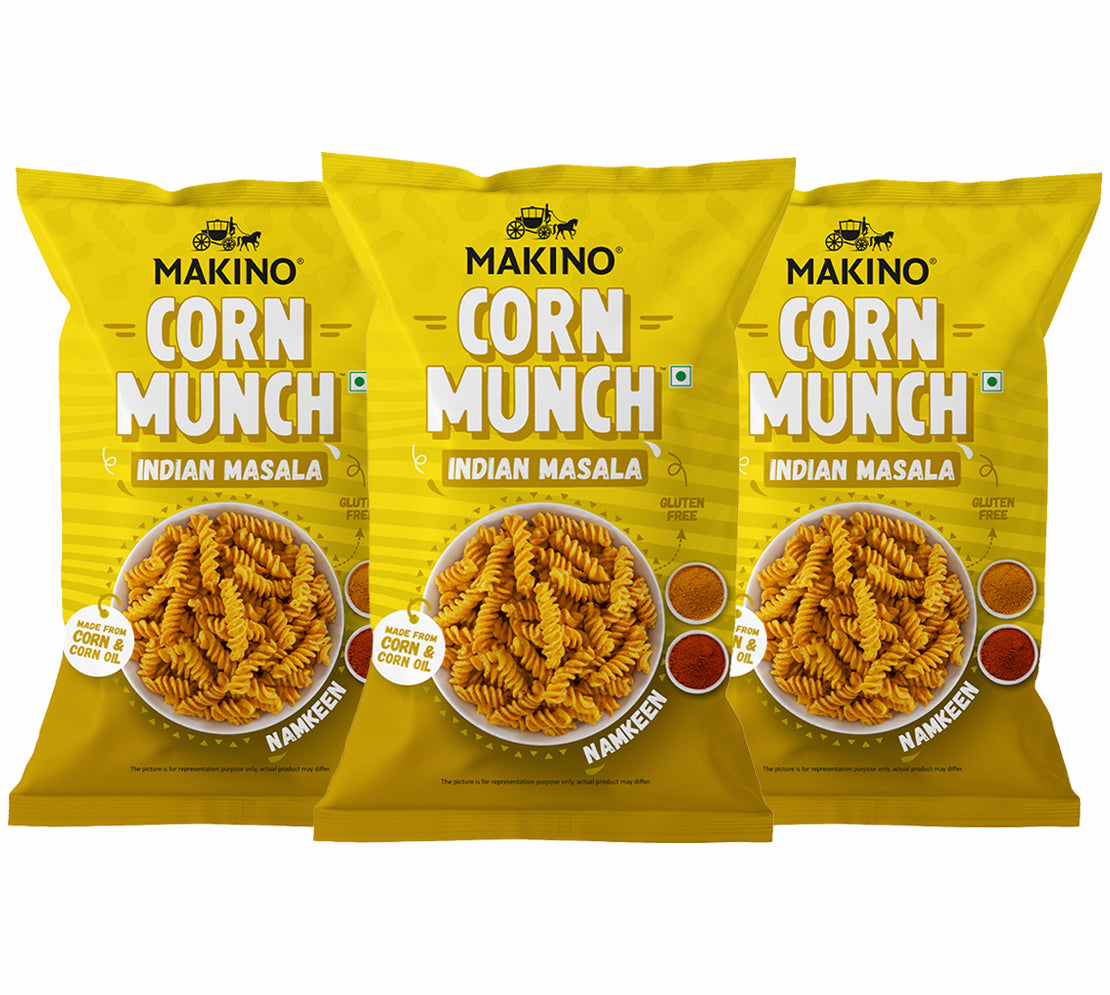 Makino Corn Munch Indian Masala (Each 150gm) (Pack of 3) – Makino E Store