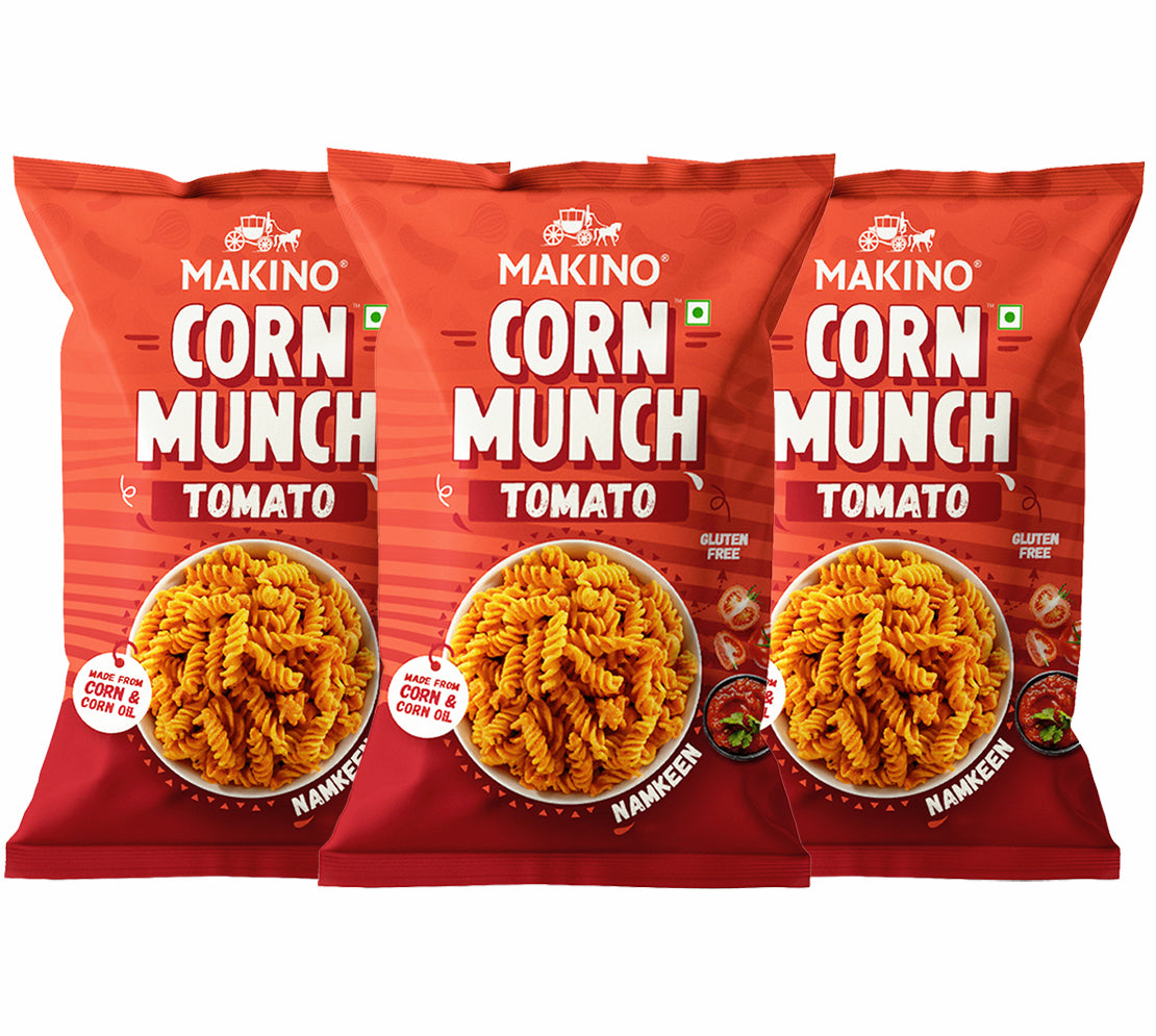 Makino Corn Munch Tomato (Each 150gm) (Pack of 3) – Makino E Store